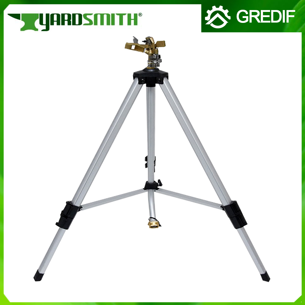Yardsmith Puslating Sprinkler Stand Tripod – Garden Fiber Hose Spray ...