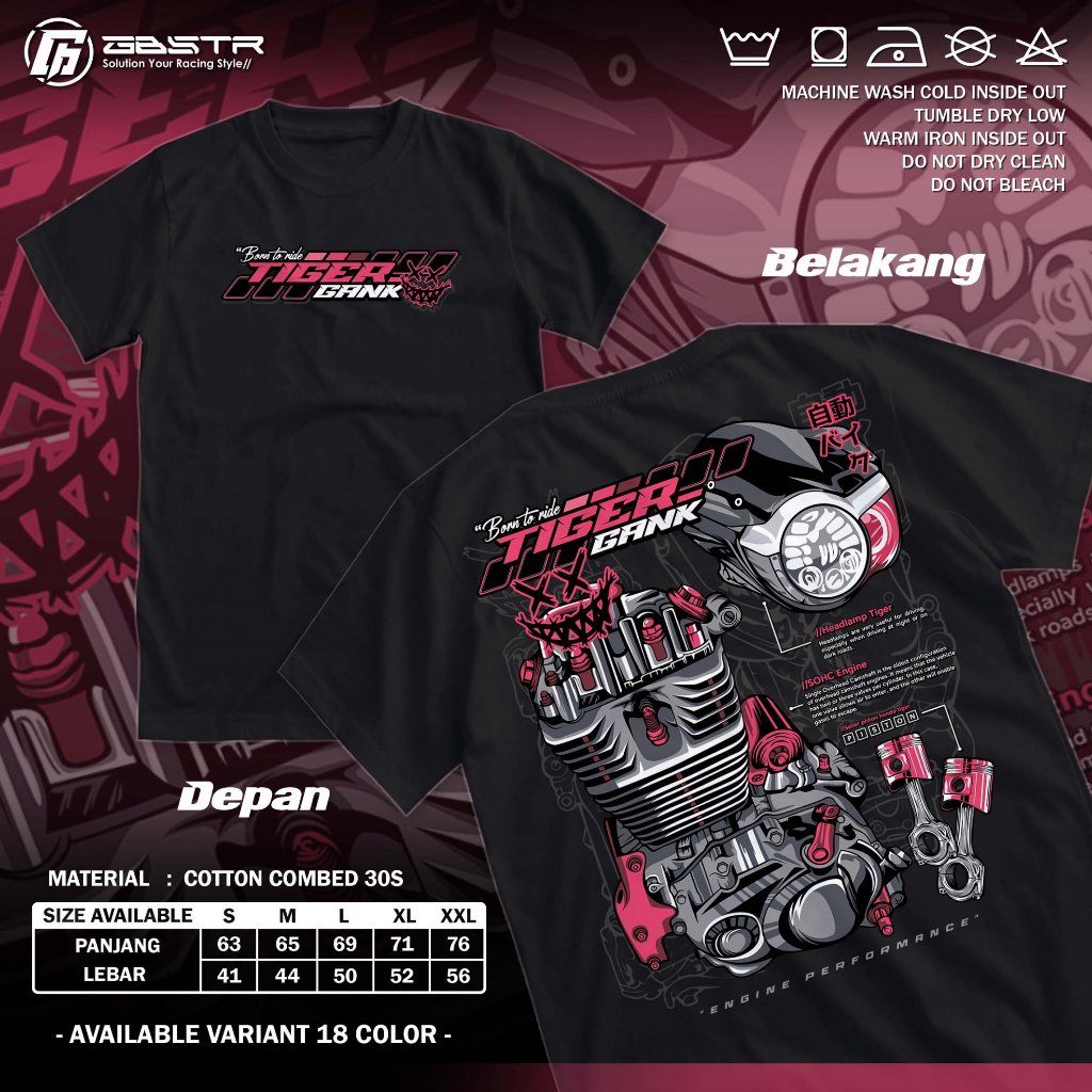 Tiger Gank Born To Ride Racing T-Shirt Herex Honda Gank Motorcycle ...