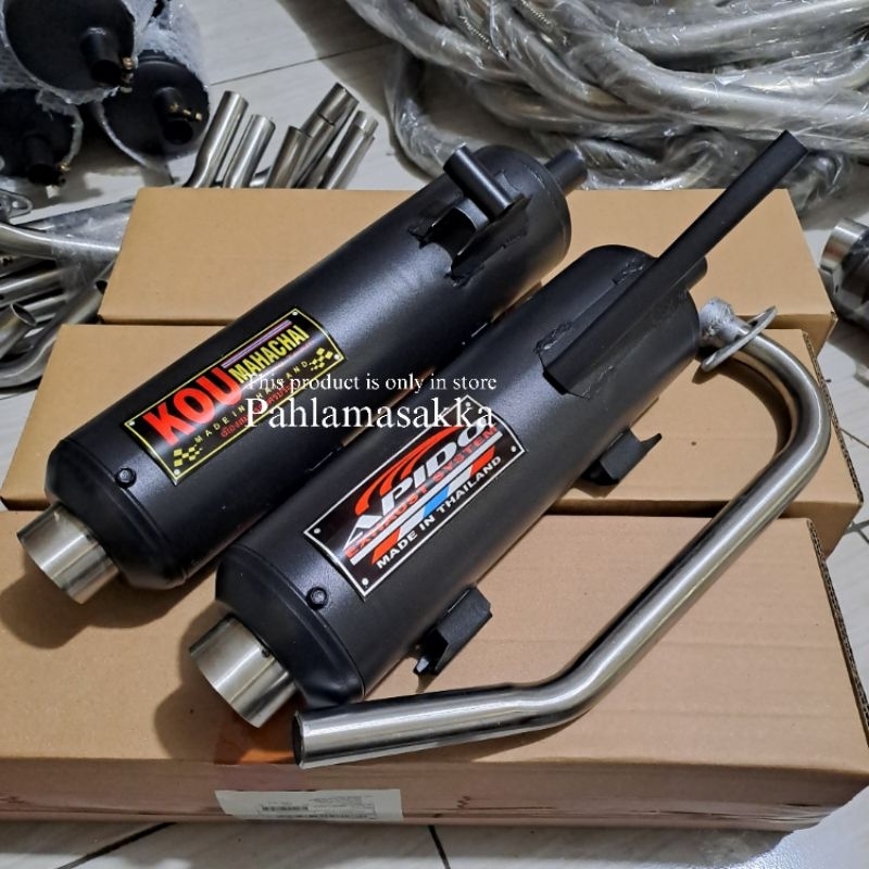 1 set Apido power pipe muffler click 125i click 125 click 150 honda ...