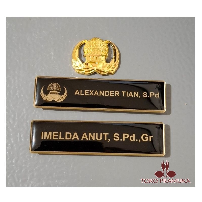 Brass Chest Nameplate + Brass Korpri Pin Korpri Badge | Shopee Philippines