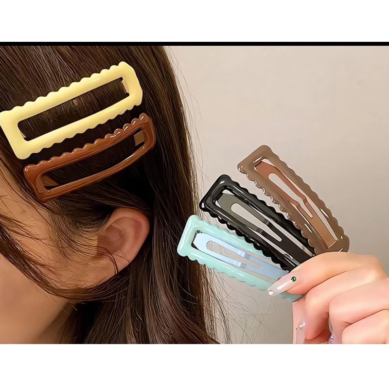 Hair clips colorful rectangular hair clips | Shopee Philippines
