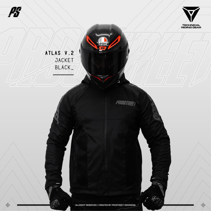 Original ATLAS BLACK V2 PROSTREET JACKET | Shopee Philippines