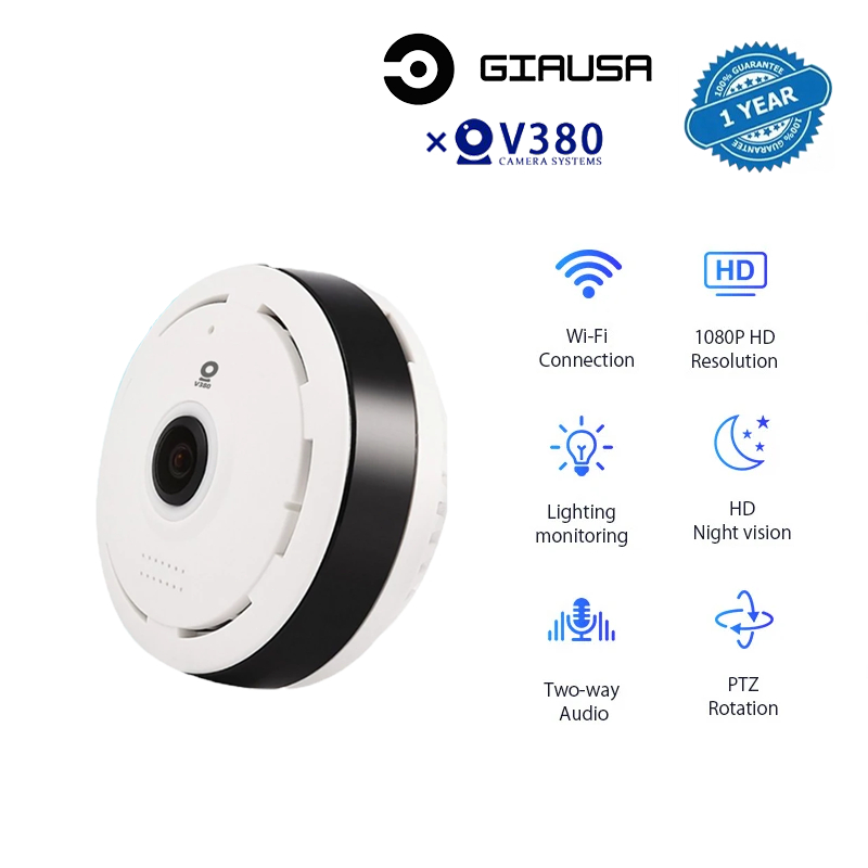 V380 Pro IP Camera Fisheye Wireless WiFi CCTV Camera V3 HD 8MP 360 VR ...