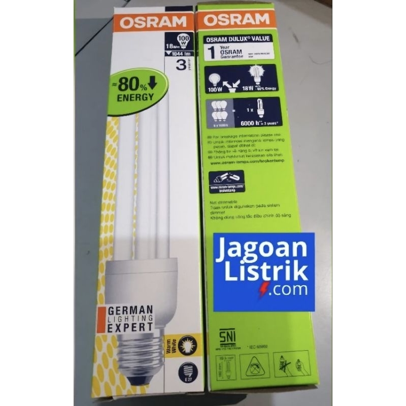 Osram Dulux Star Value Lamp 18 Watt 827 Yellow Warm White 18W 18Watt | Shopee Philippines