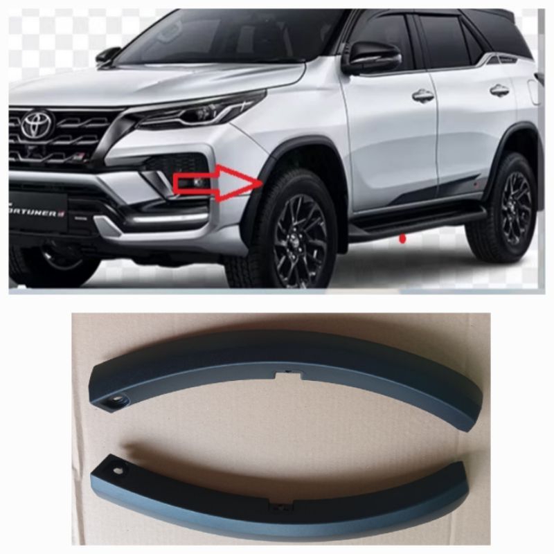 Extension Molding List Over Fender Front Bumper Toyota Fortuner VRZ ...