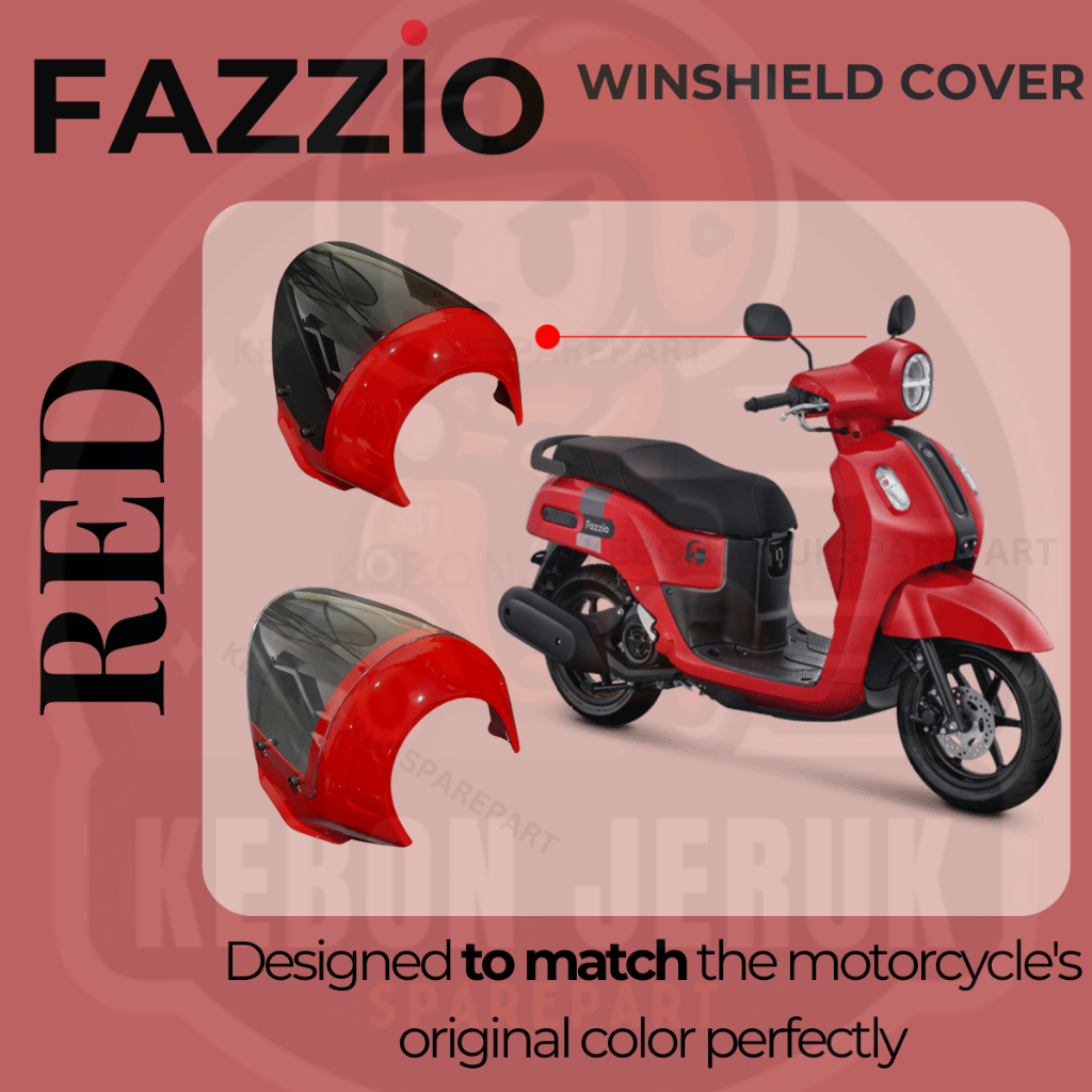 Windshield Fazzio Red Double Trouble Thailand Style Quality | Shopee ...