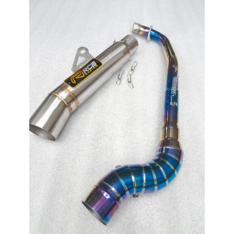 (BORUP) RCB pipe canister conical open specs exhaust pipe for Wave 125 ...