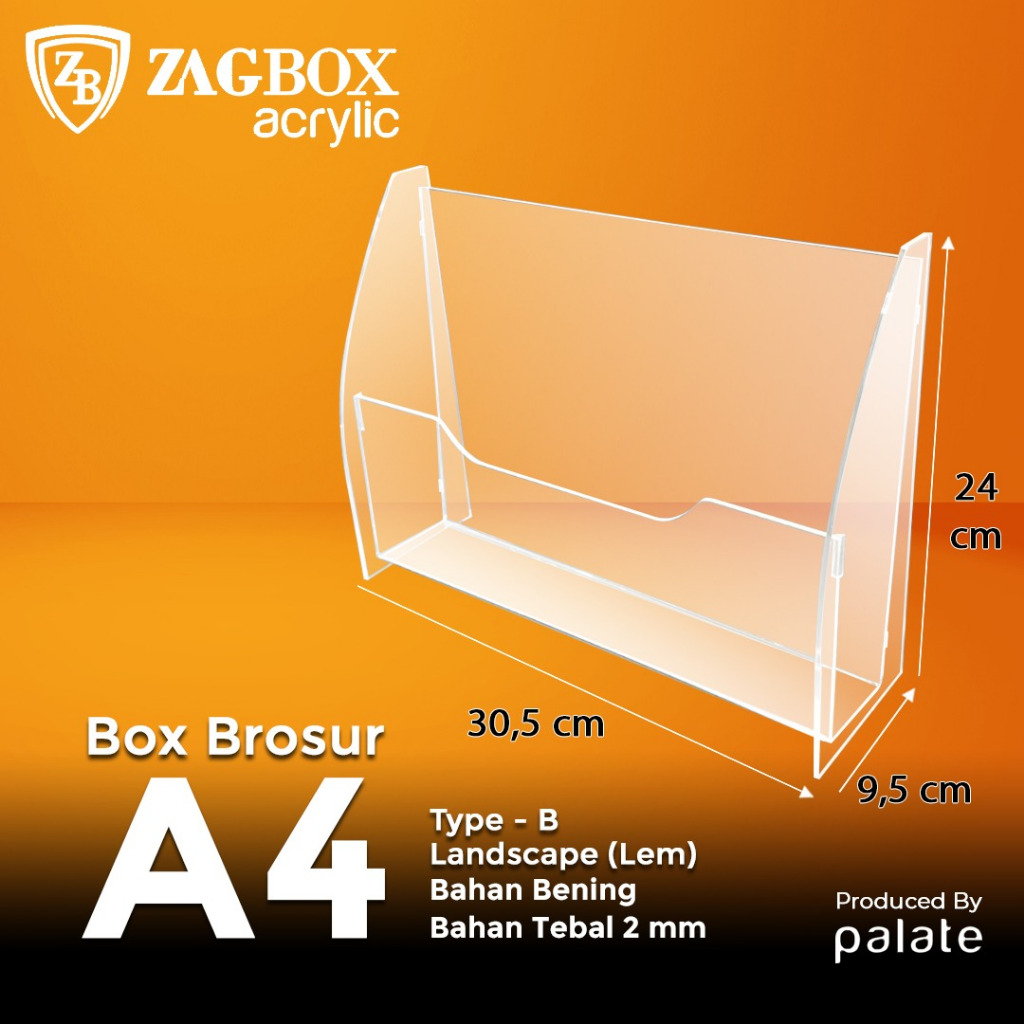 Acrylic Brochure Holder - Acrylic Brochure Box A4 LANDSCAPE - STD ...