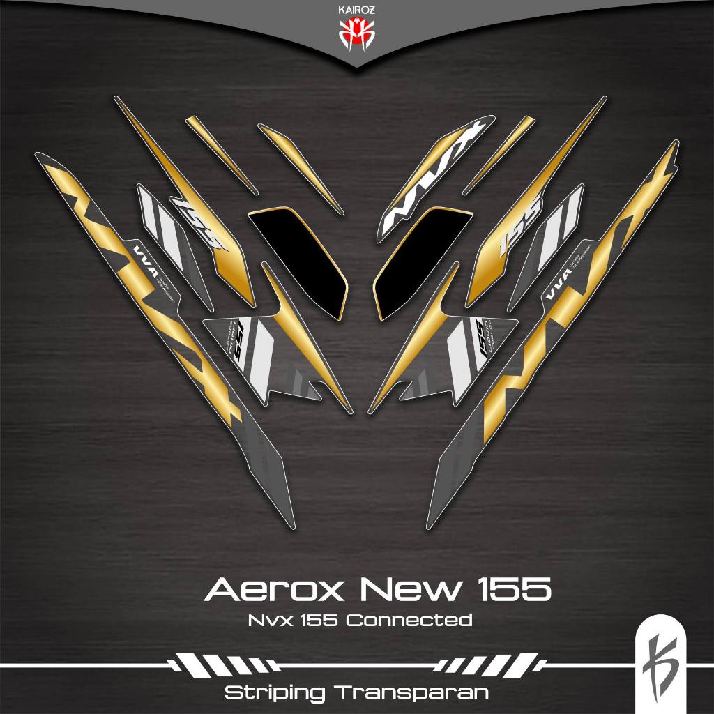 Aerox New 155 Sku Transparent Striping 4 Stickers Clear NVX Lis ...