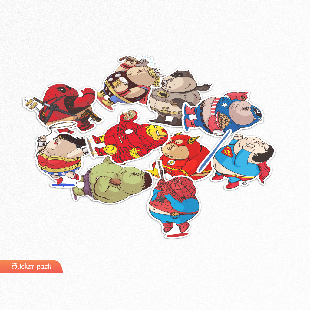 Cute Fat Hero stickers / STICKER PACK | Shopee Philippines