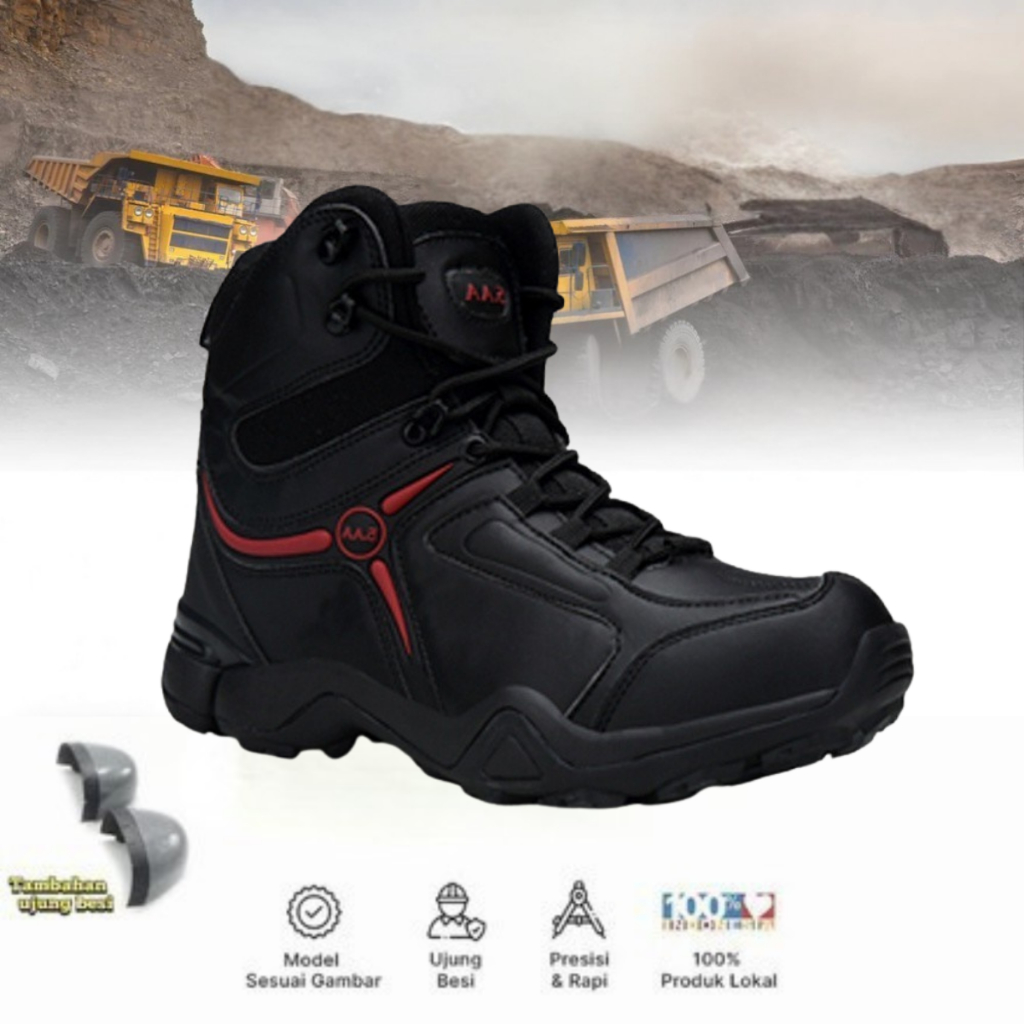 Men's Safety Shoes 5AA Tactical Boots Military Steel Toe | Shopee ...