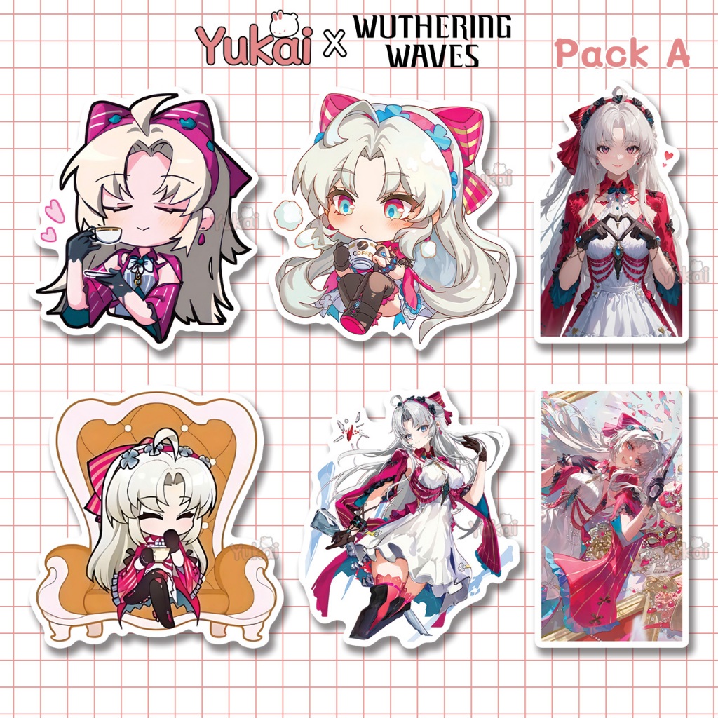 Carlotta Wuthering Waves Premium Stickers - Waterproof Anime Sticker ...
