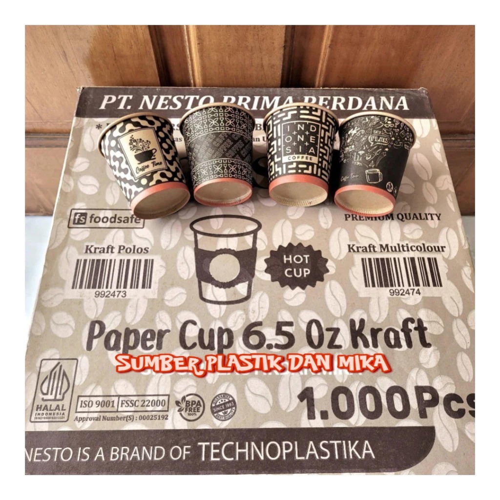 READY [ CONTENTS 50PCS ] Paper Cup 6.5 Oz (190ml) Heat Resistant ...
