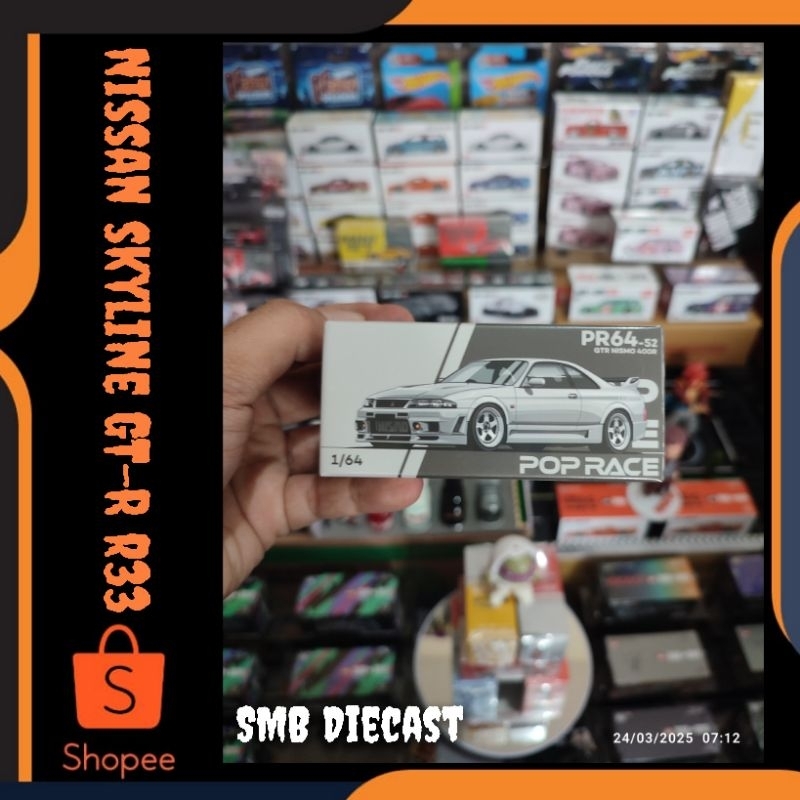 POP RACE NISSAN SKYLINE GT-R R33 NISMO 400R WHITE PR64-52 | Shopee ...