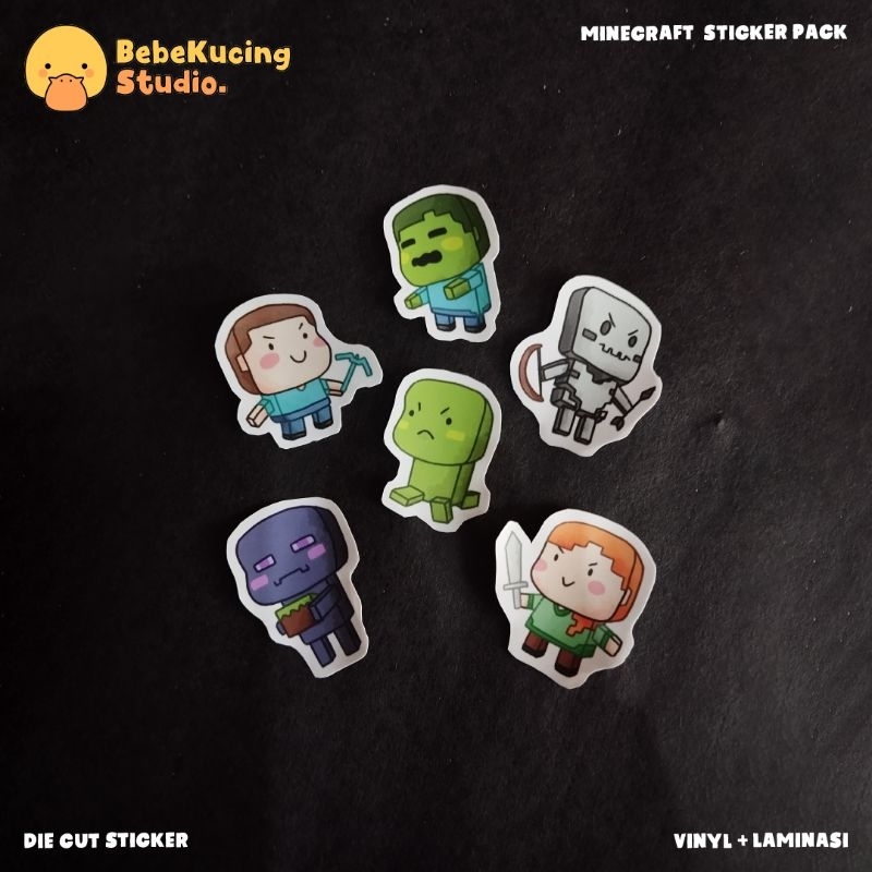 Minecraft Sticker Pack/Sheet High Quality Waterproof Vinyl + Lamination ...