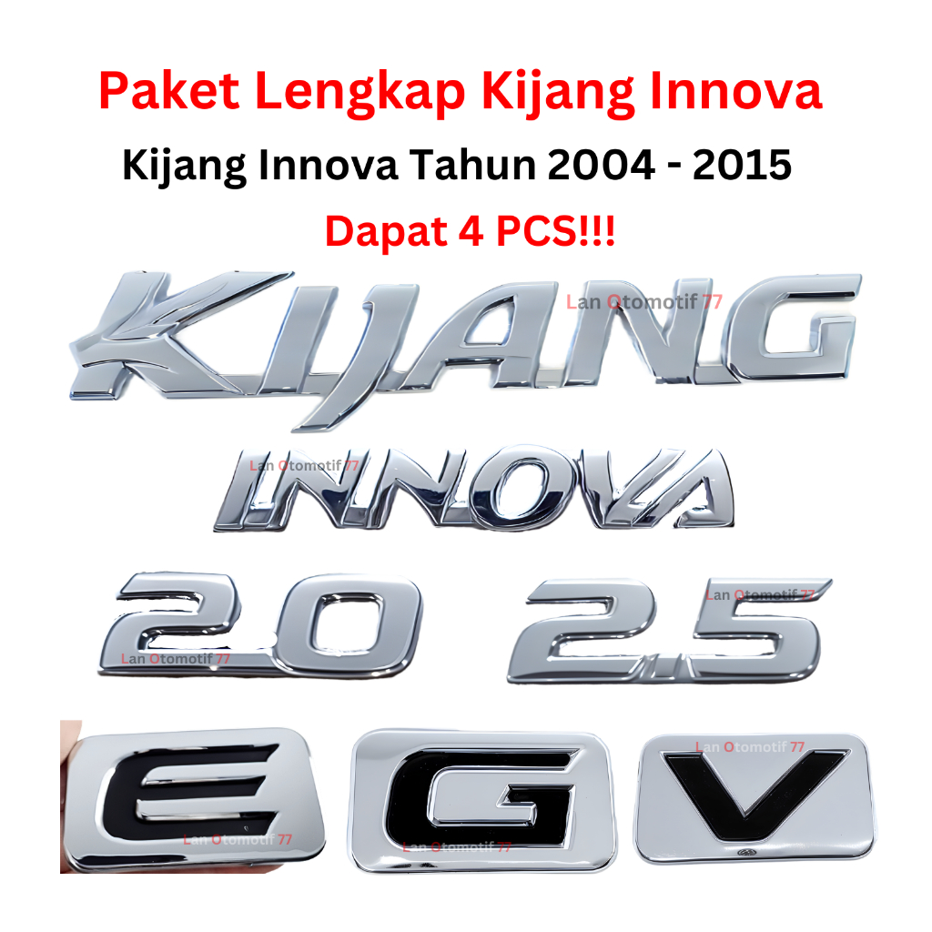 Complete Package of 2004 - 2015 Kijang Innova Car Logo Emblems | Shopee ...