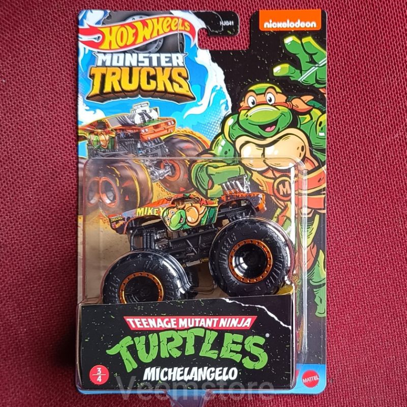 Hotwheels 1:64 Monster Truck MICHELANGELO Ninja Turtles [Original Mattel] SNI | Shopee Philippines