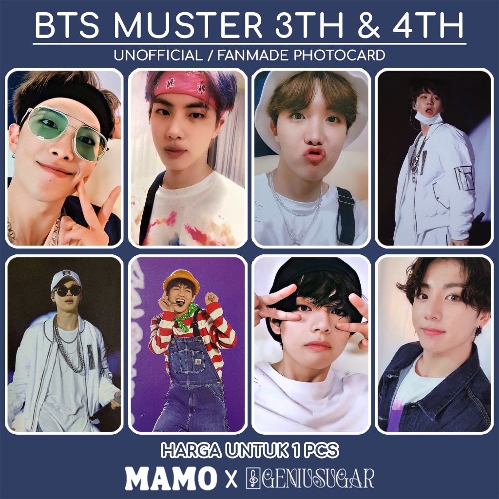 [MAMO] BTS - MUSTER 3TH 5TH PHOTOCARD FANMADE | Shopee Philippines