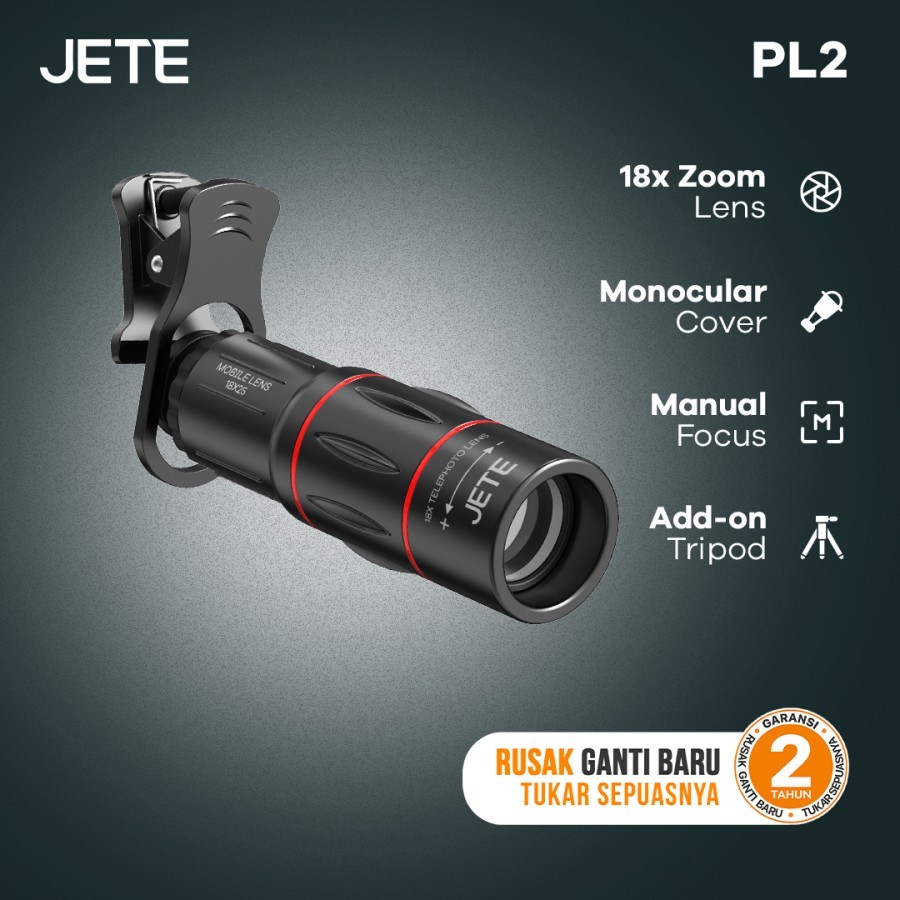 JETE PL2 HP Camera Lens 18x Zoom Monocular with Tripod - 2 Year ...