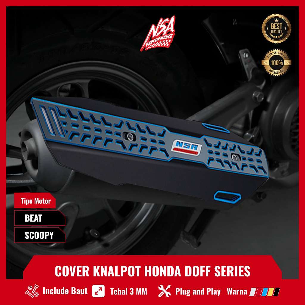 NSA Beat & Scoopy DOFF SERIES Exhaust COVER ALL Beat Exhaust Shield ...