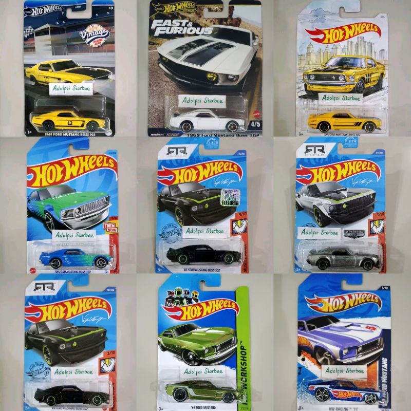Hotwheels hot wheels 1969 '69 ford mustang boss 302 hw workshop muscle ...