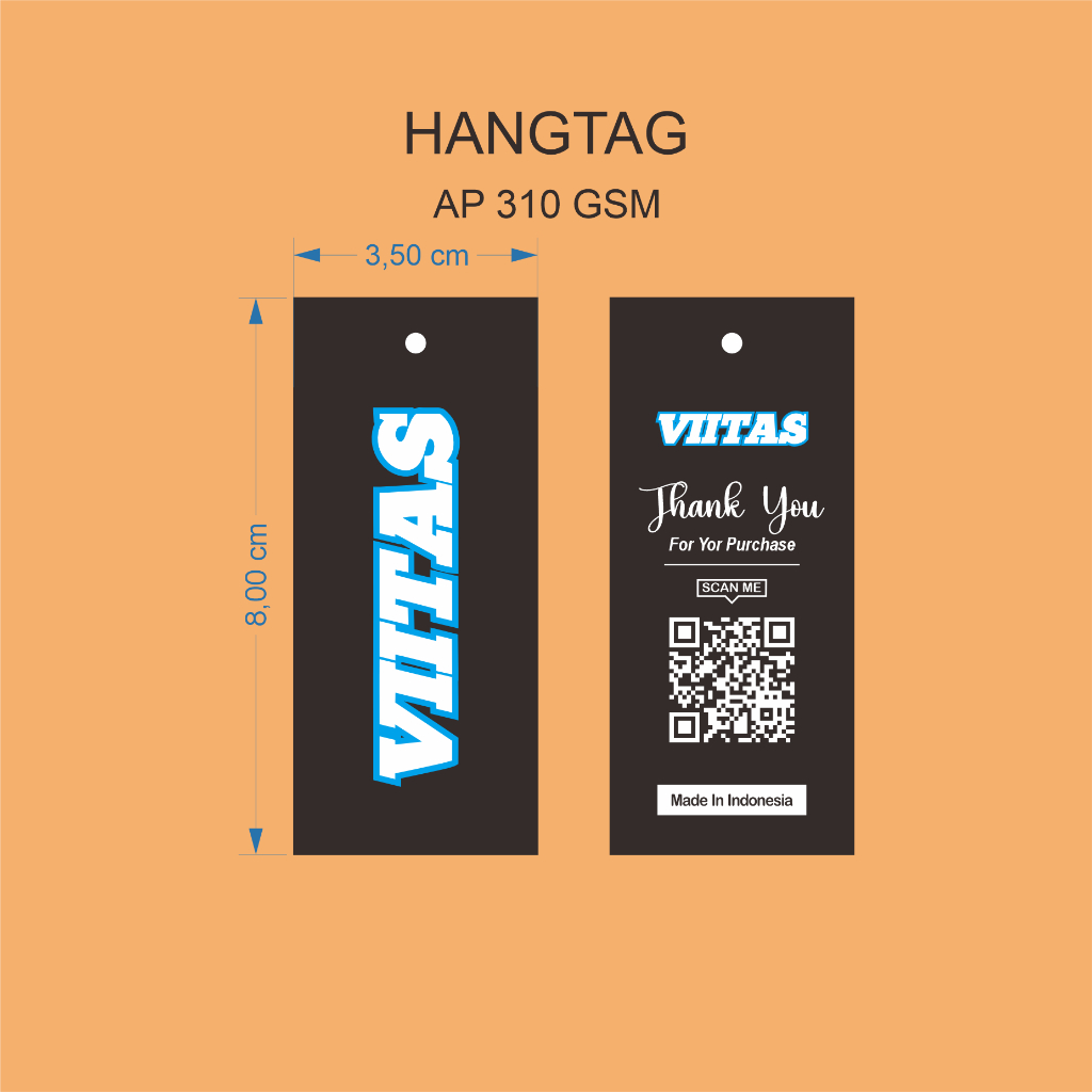 2 sided hangtag 310gsm | Hang tag label | Hangtag hangtag | Shopee ...