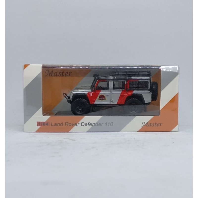 Master 64 land rover defender 110 jurssic park diecast 1/64 (t ...
