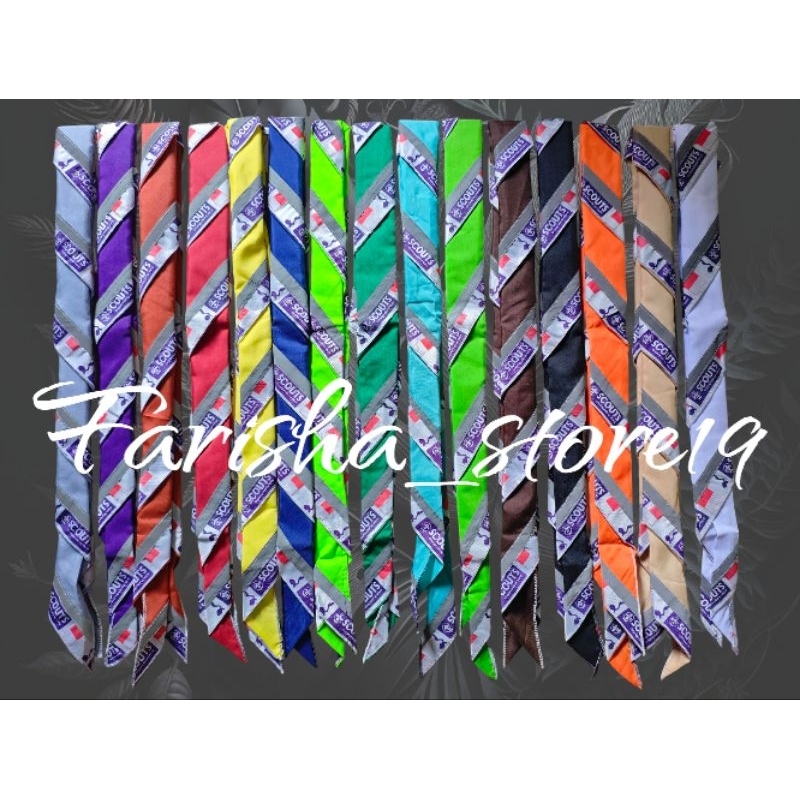 Scout scarf, woven scout, anti-fade,/, not screen printing | Shopee ...