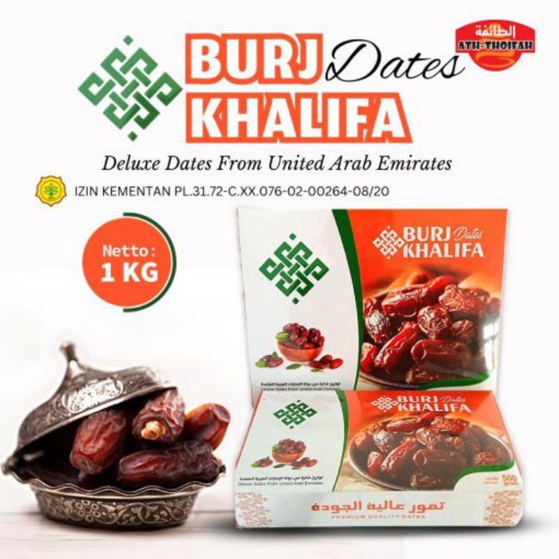 Burj Khalifa Khalas Dates 1000gr | Shopee Philippines