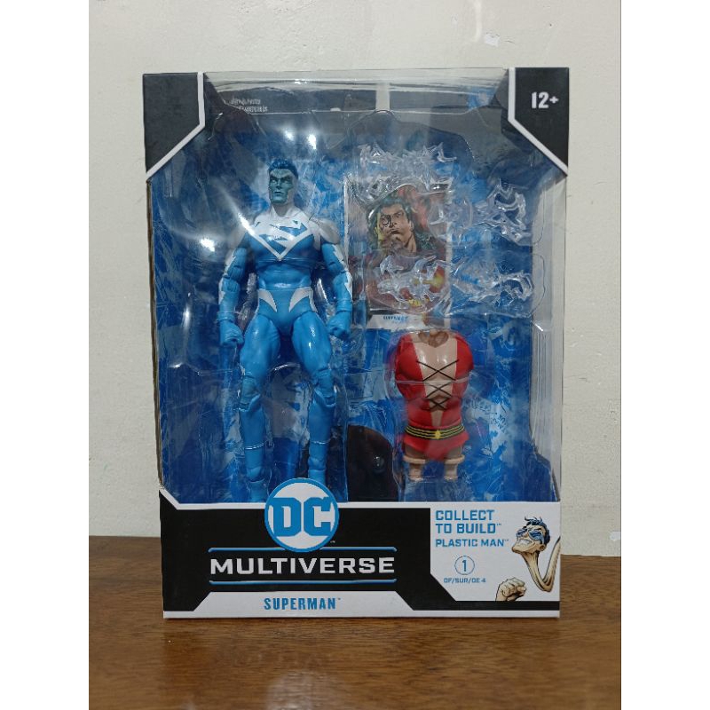 Mcfarlane Dc superman blue electric jla with baf plastic man | Shopee ...