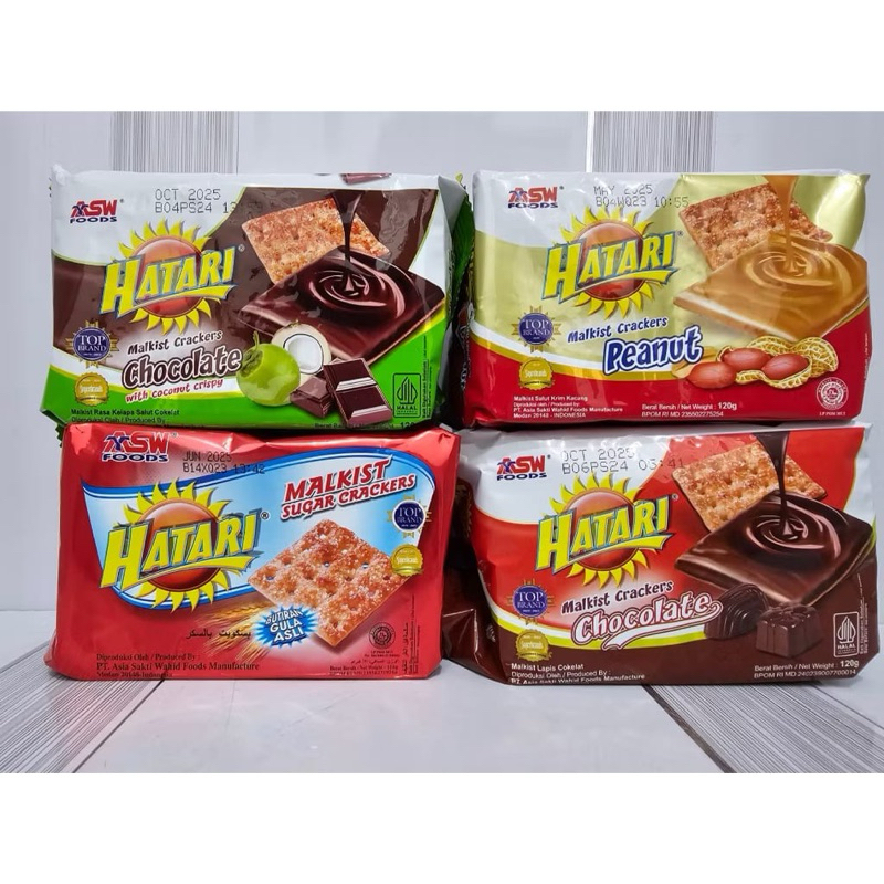 Hatari Malkist Crackers (Biscuit Hatari Malkist) 4 Flavor Variants ...
