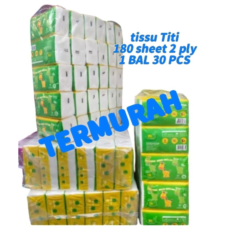 (30 pack BUSINESS PACKAGE) Titi facial tissue 180 sheets 2 ply - 30 ...