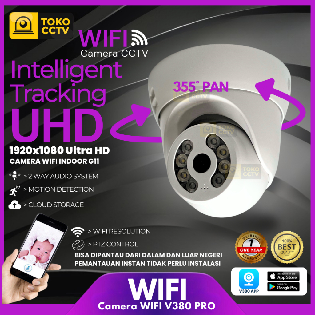 HP Cctv V380 Pro Camera Mini IP Cctv Camera Mini 2-Way Audio Cctv Wifi ...