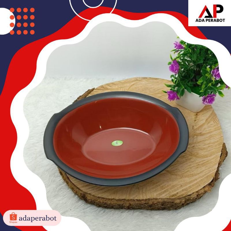 MERAH JAPANESE OVAL PLASTIC RAMEN BOWL 25 CM / MULTIPURPOSE BLACK RED ...