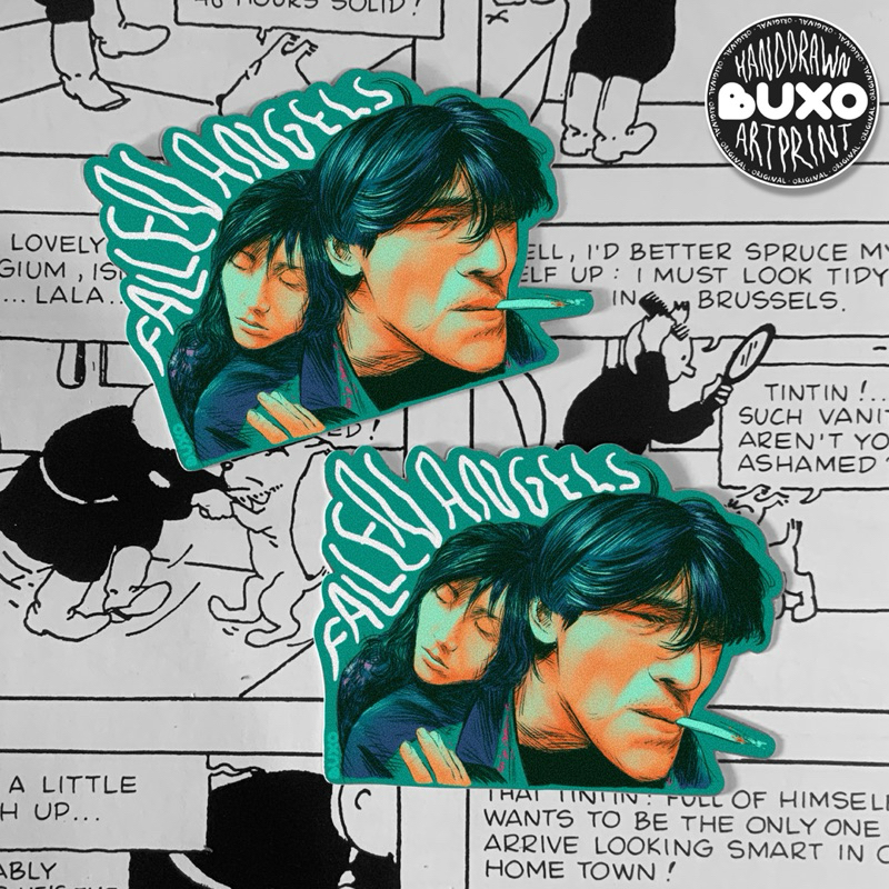 Buxo - FALLEN ANGELS - WONG KAR WAI vinyl sticker / cute movie series ...