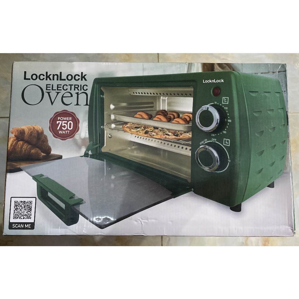 LOCKNLOCK Electric Oven 750 Watt, Capacity 9 Liters - GREEN ORIGINAL ...