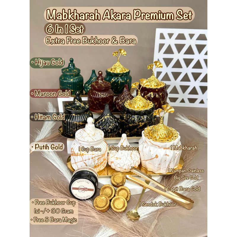 Mabkharah Akara Premium Set 6 in 1 / Complete Package / Mabkhara Set ...