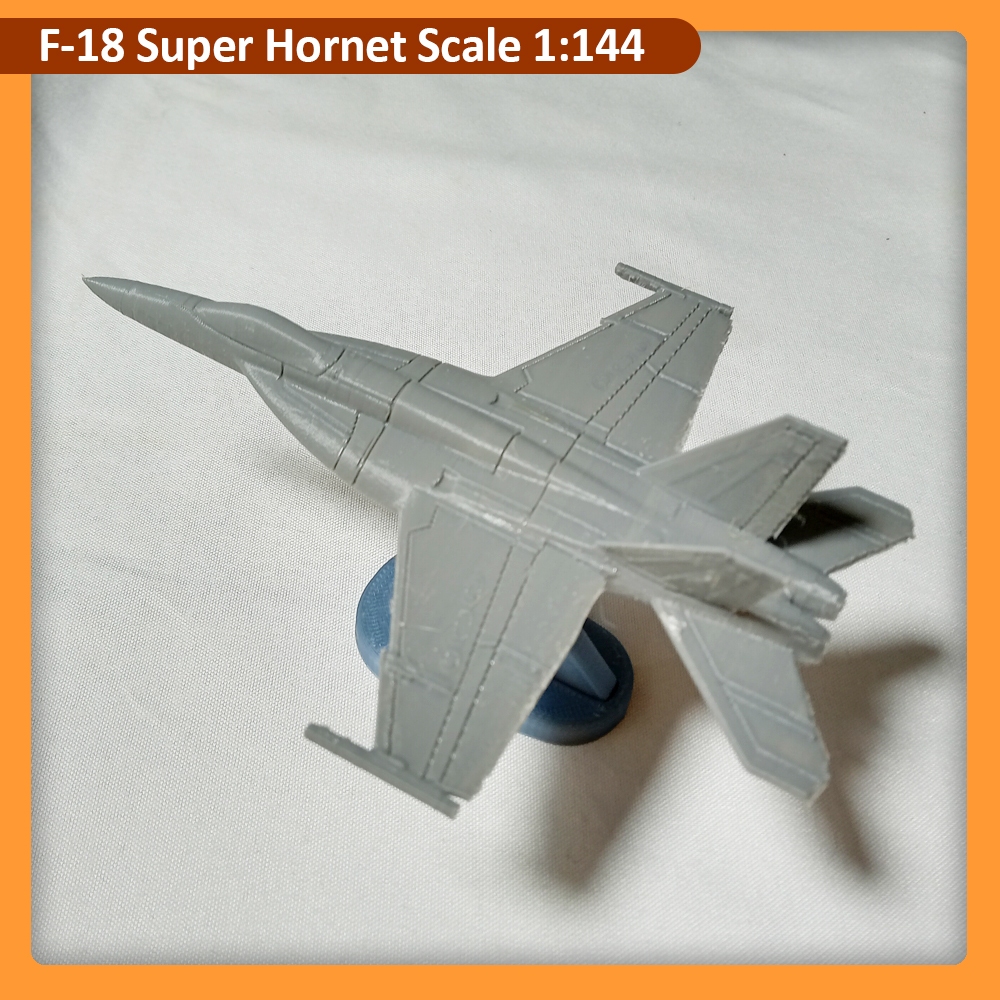 Miniature F-18 Super Hornet 144 scale airplane, F18 Hornet 3D Print ...