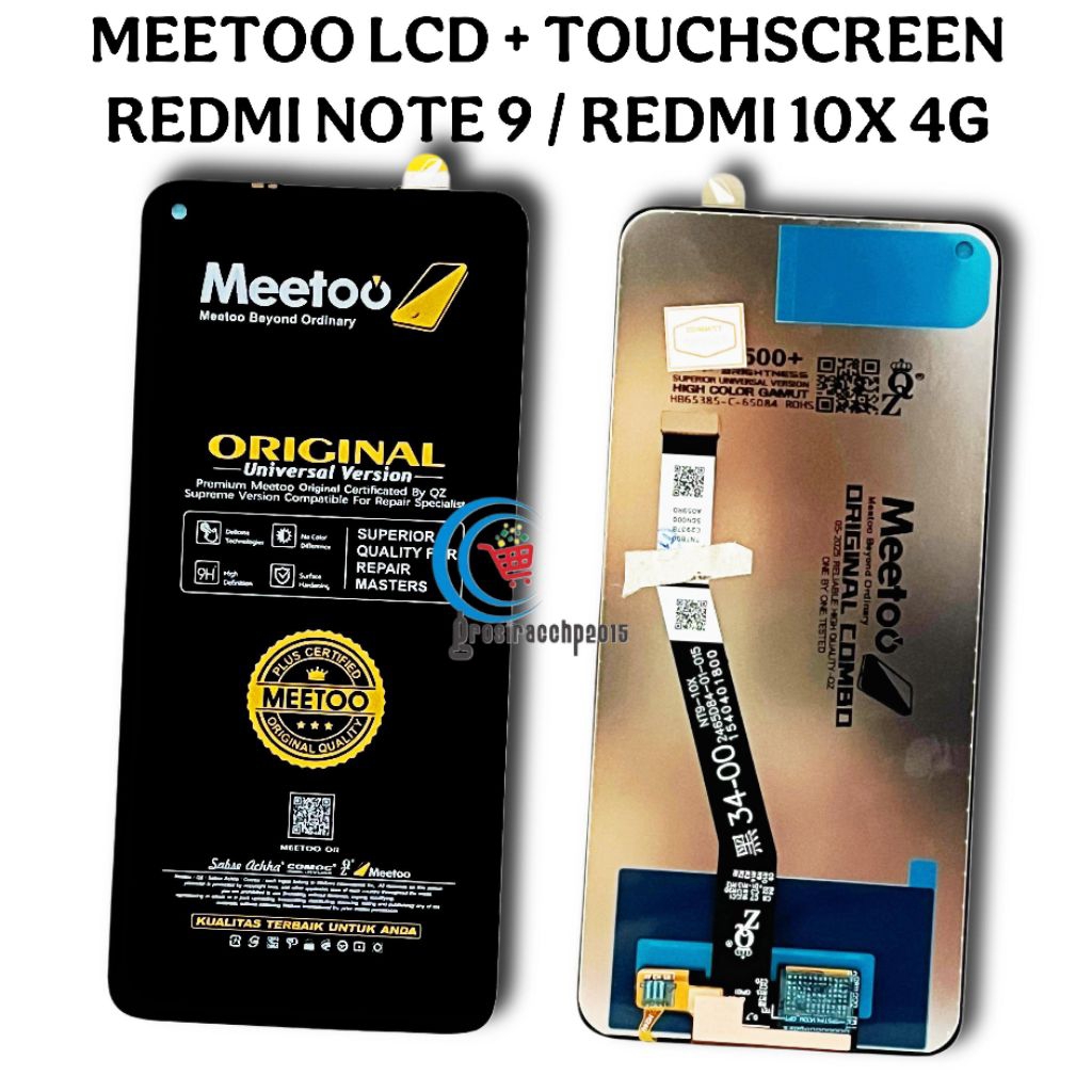 MEETOO LCD + TOUCHSCREEN COMPATIBLE FOR XIAOMI REDMI NOTE 9 / REDMI 10X ...