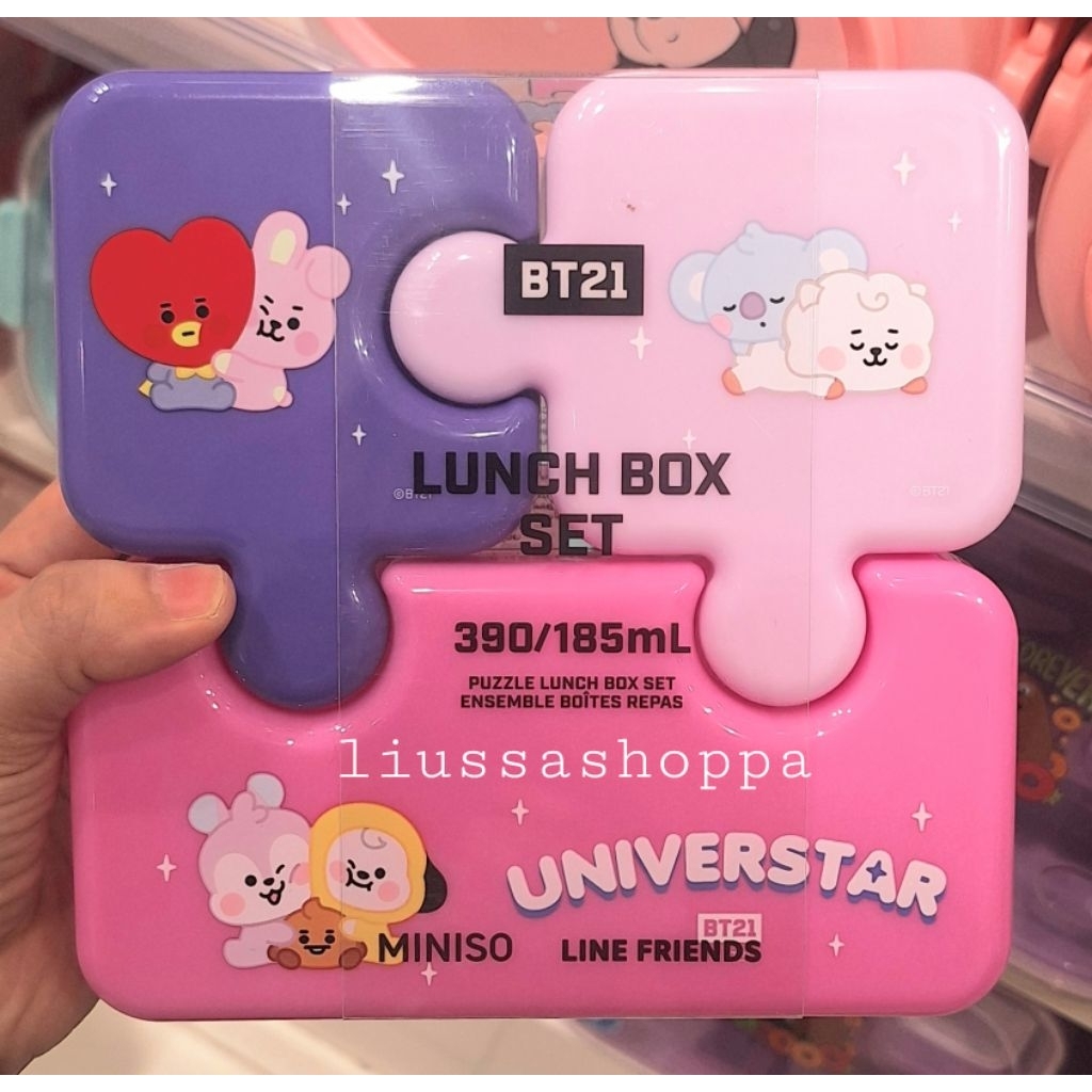Miniso Lunch Box - BT21 Baby Collection Puzzle Lunch Box Set (3 pcs ...