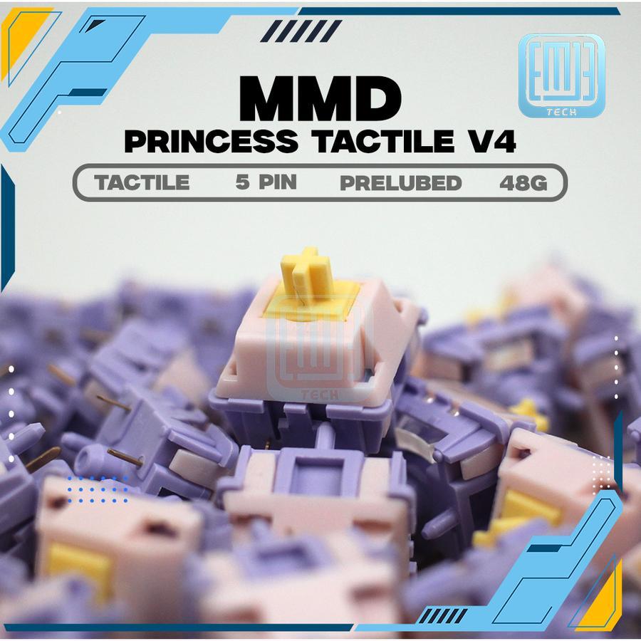 MMD Princess Tactile V4 48g PCB Mount 5-Pin Long Pole LED Diffuser Pre ...