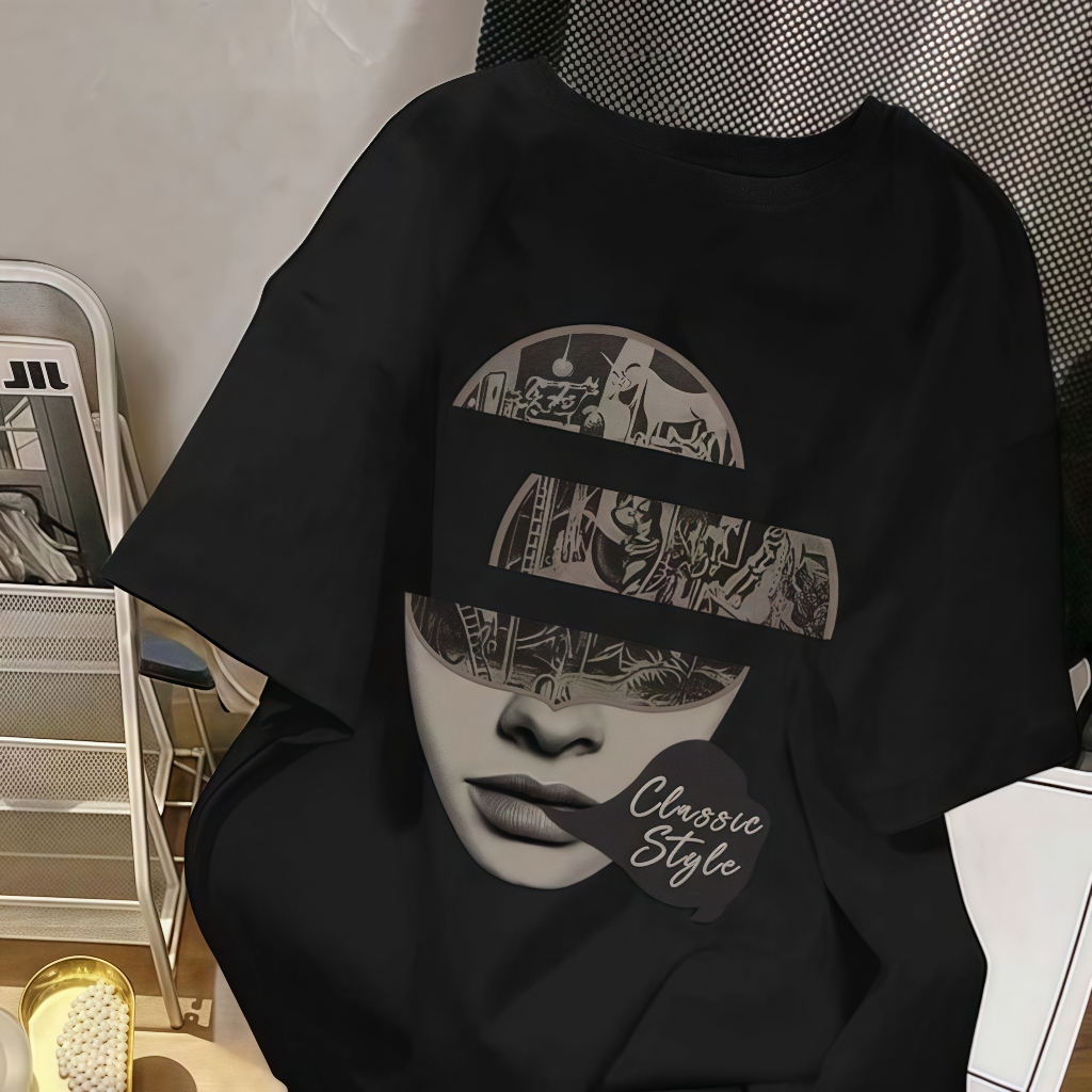 KATUN Latest 2025 Round Collar Men's T-shirt with Face Printed and ...
