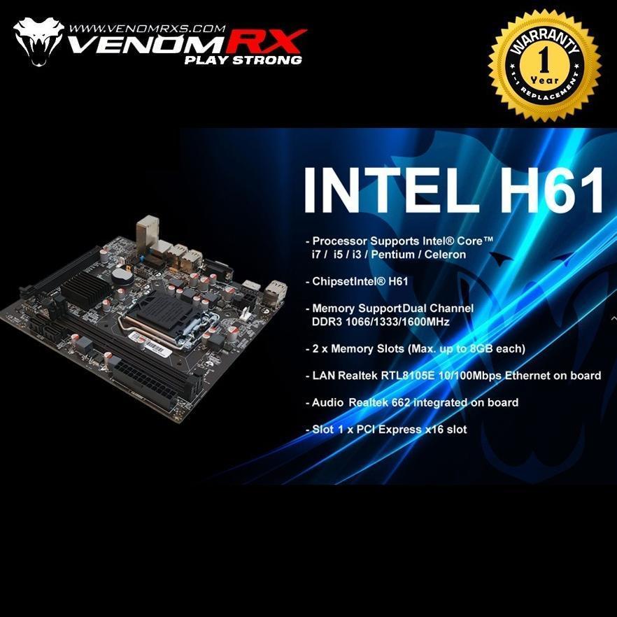 Mainboard / motherboard mb VenomRX H61 M-ATX LGA1155 NVME | Shopee Philippines
