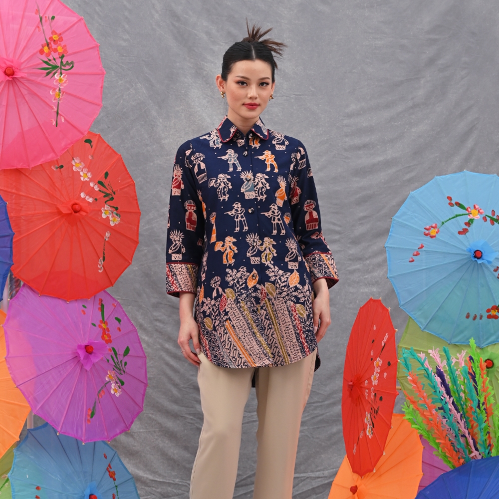 NONA RARA - Prime Wonogiren Betawi T4146, modern women's batik blouse ...