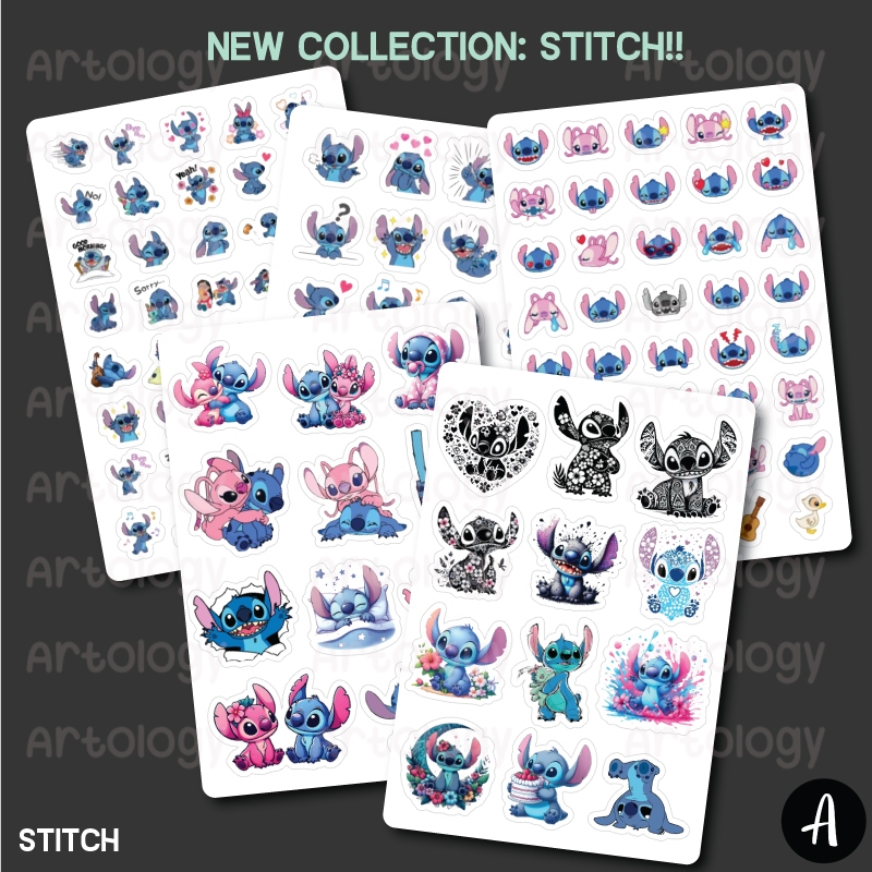 Disney Cute Chibi Stitch Sticker Set - DIY Cute Planner Stickers ...