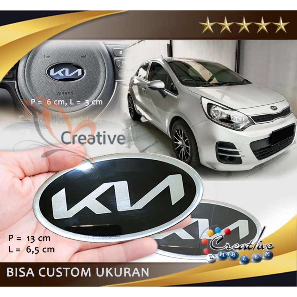 KIA RIO logo Emblem Front - Rear & Steering Wheel Emblem | Shopee ...