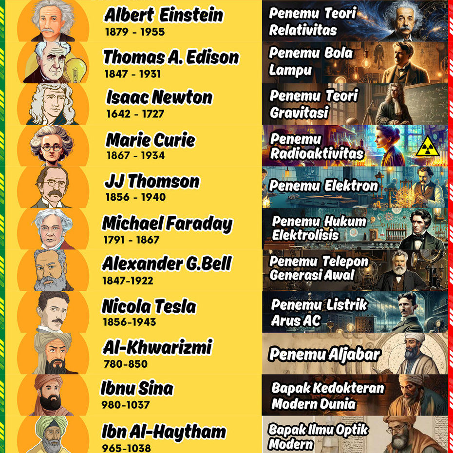 Inventor Character Theme School Ladder Sticker (Length 100 cm to 150 cm ...