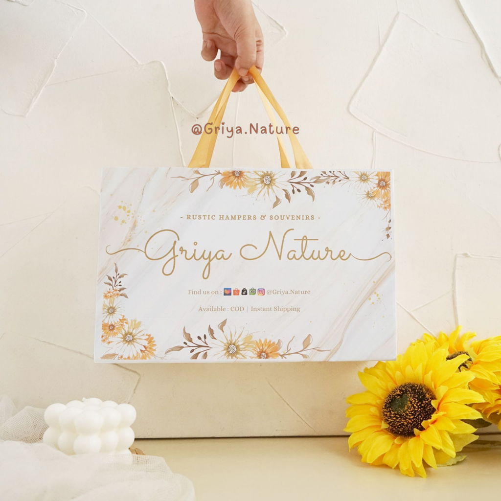 [GRIYA NATURE] Gift Set Paper Bag + Sliding Soft Box | Gift Box Set ...