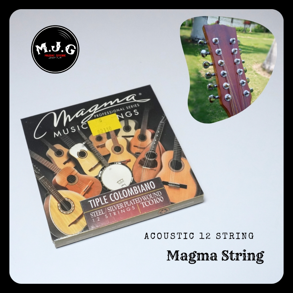 Magma acoustic guitar strings steel / silver plated wound 12 string TCO100 tiple columbuano ...