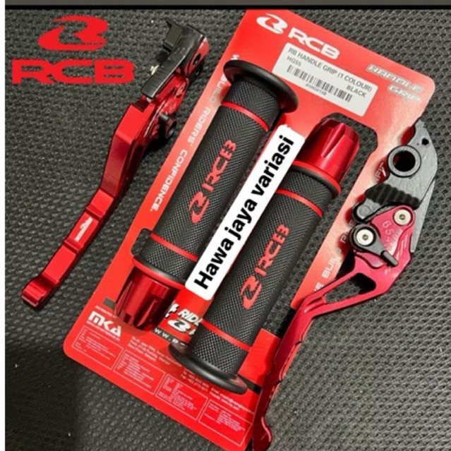 Rcb original hand grip HG55 + CNC handlebar link + CNC set brake handle ...
